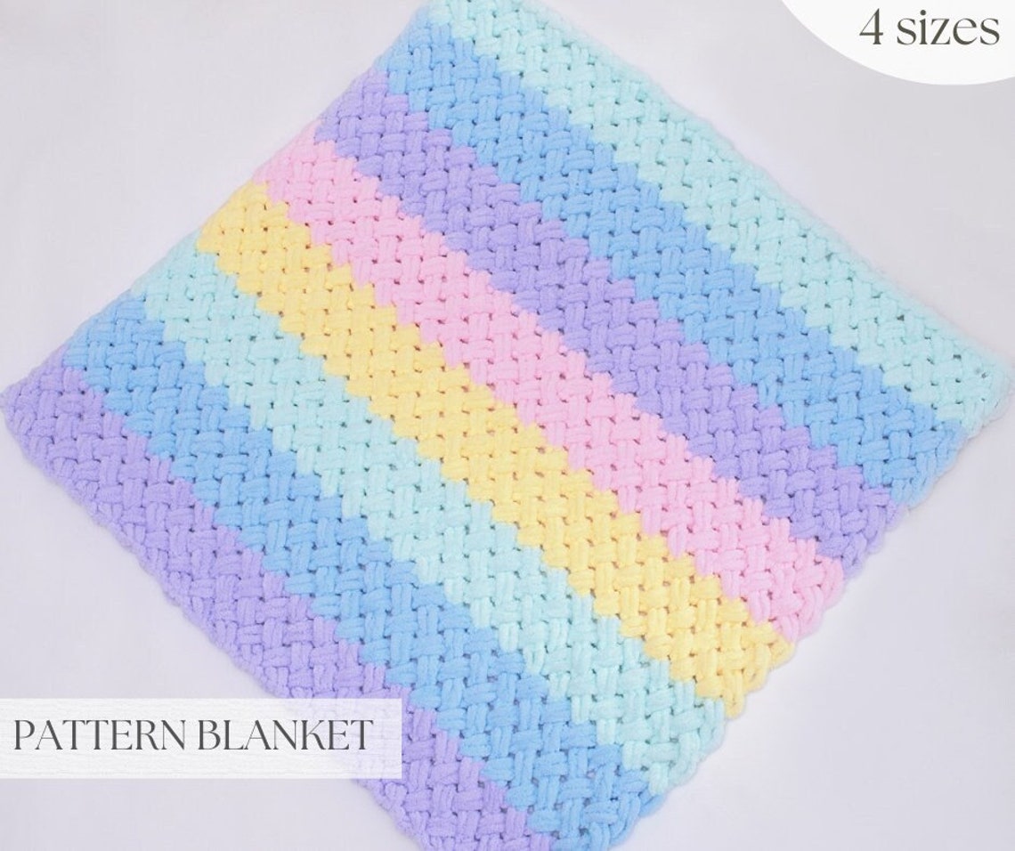 Finger Knit Blanket Pattern Pdf Beginner Patterns Blanket - Etsy