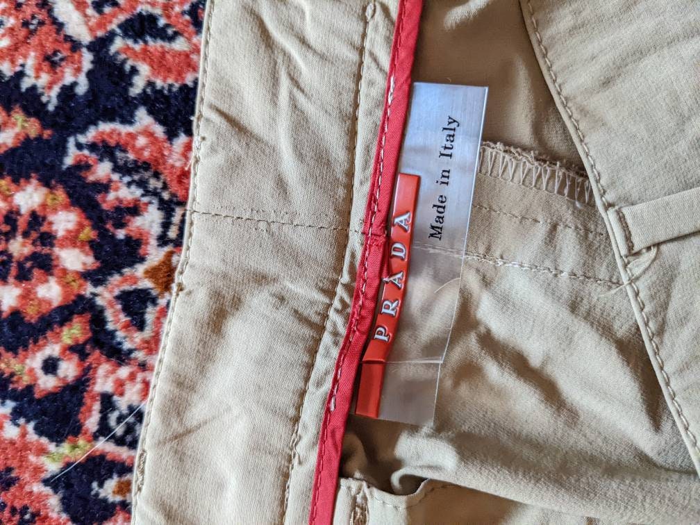 Vintage Prada Red Label Nylon Pants Beige IT50 - Etsy