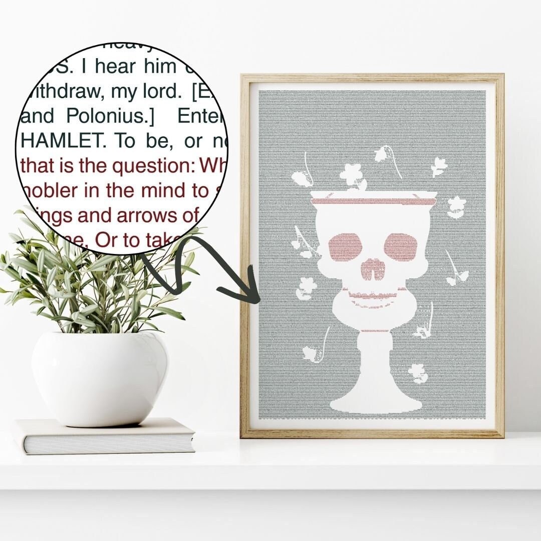 Hamlet Wall Poster || Shakespeare Wall Art || Bookworm Gift || Book ...