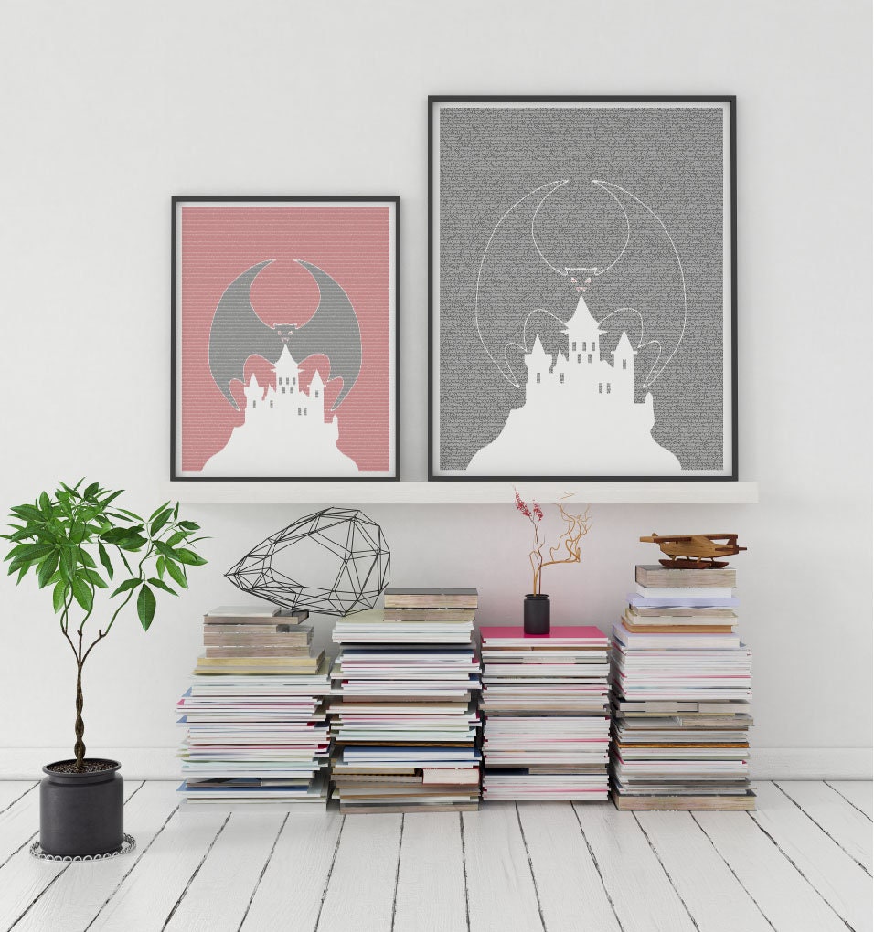 Dracula Wall Poster Bram Stoker Wall Art Bookworm Gift Book Lovers Gift ...