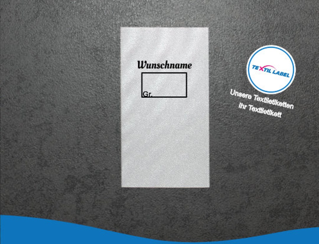 Textiletiketten mit Wunschname , Labels personalisiert Textil Etikett ...