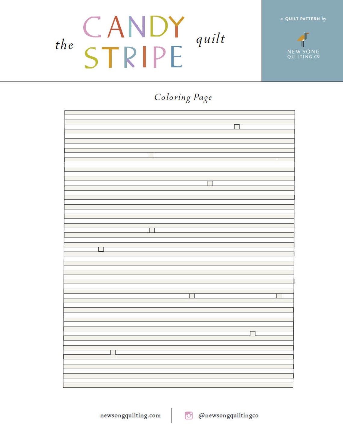 Candy Stripe Pattern PDF - Etsy