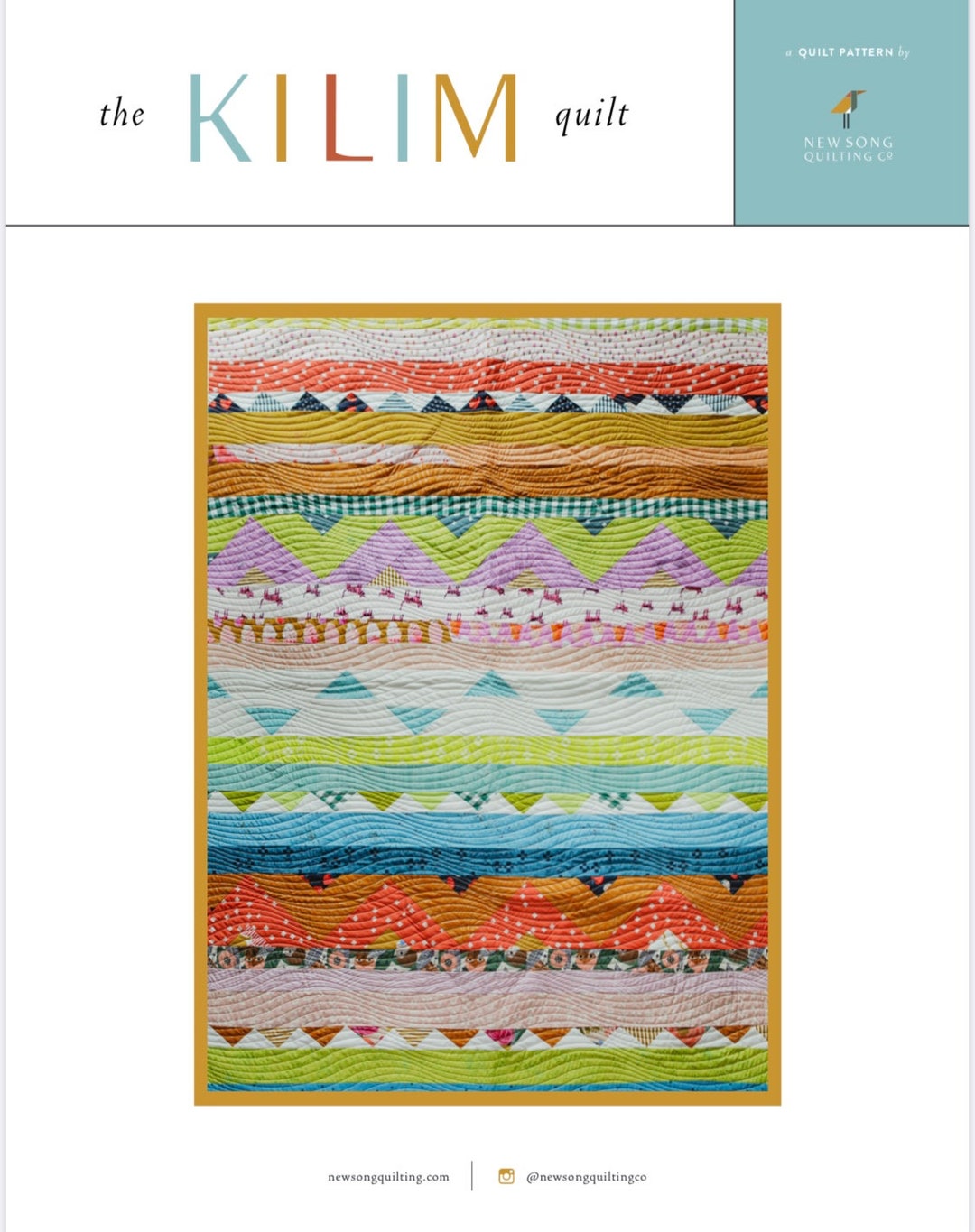 Kilim Quilt Pattern by New Song Quilting Digital PDF Download - Etsy UK