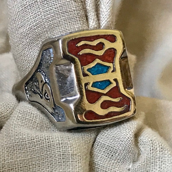 Vintage Biker Ring - Etsy
