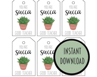 Succulent Gift Tag | Etsy