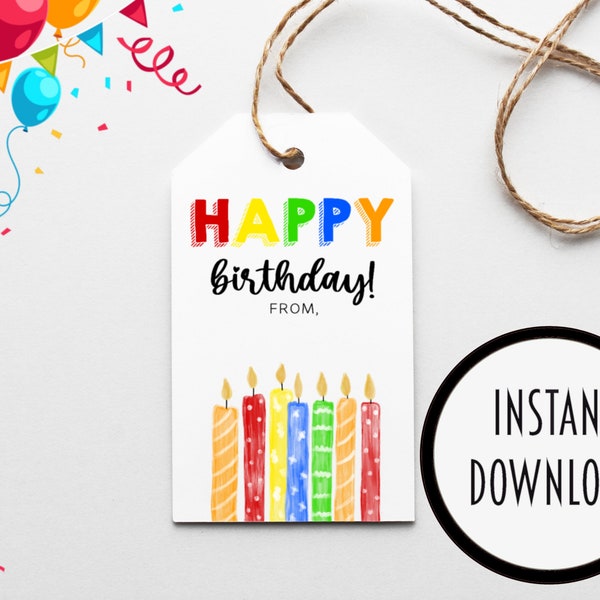 Happy Birthday Tags - Etsy