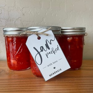 Jam/jelly Gift Tag "jam Packed With Love", Printable Gift Tags ...
