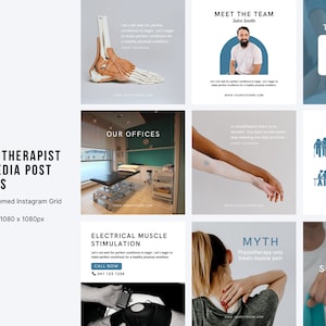 Physical Therapy Instagram Templates, Social Media Templates ...