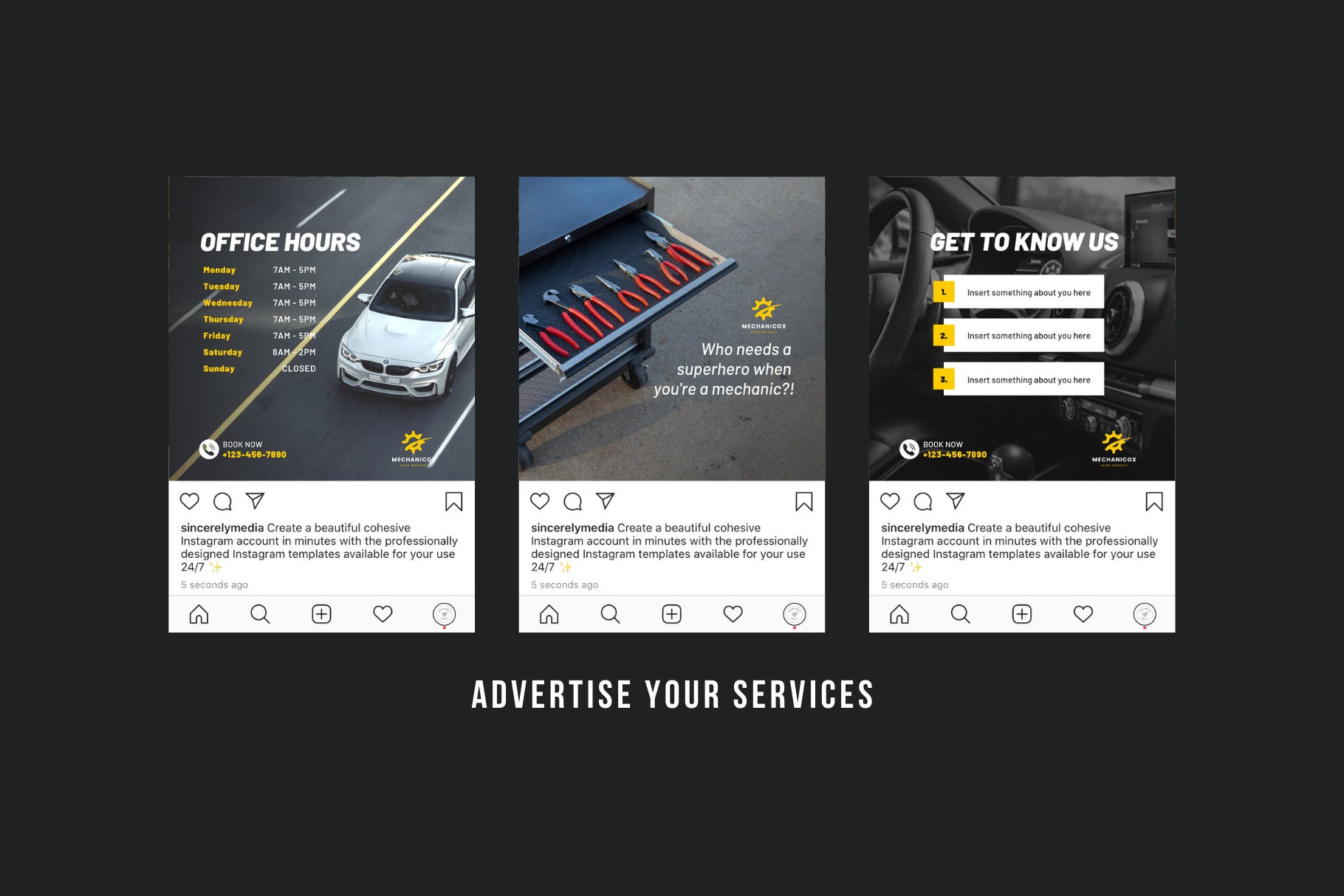 Mechanic Social Media Post Templates - Etsy