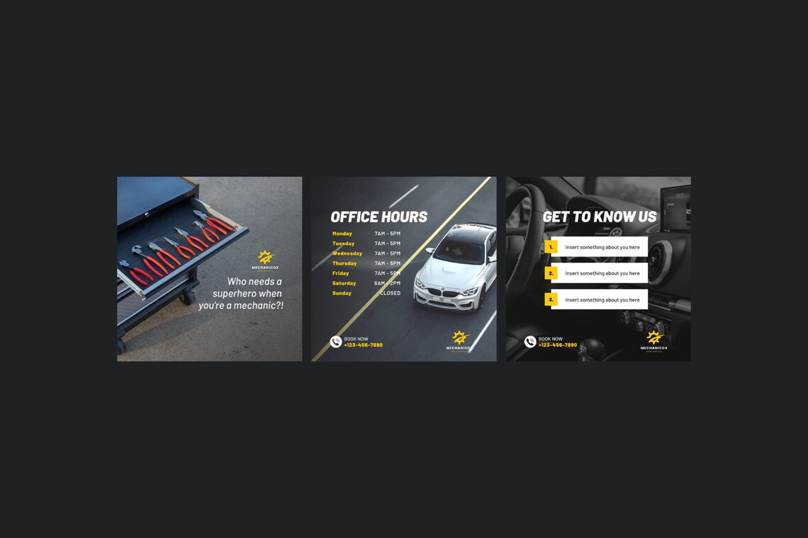 Mechanic Social Media Post Templates - Etsy