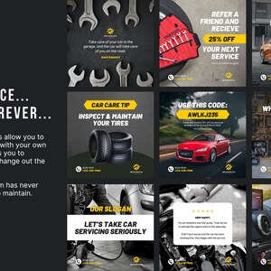 Mechanic Social Media Post Templates - Etsy