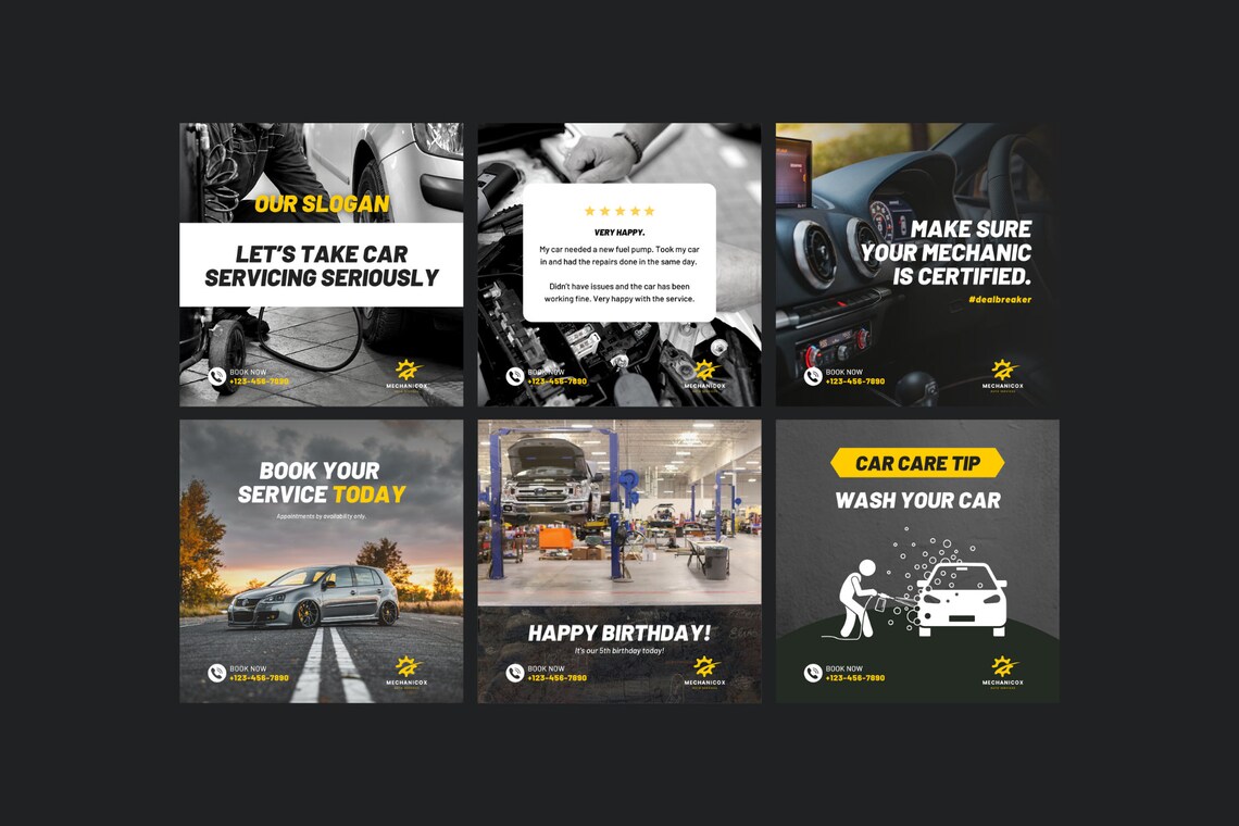 Mechanic Social Media Post Templates - Etsy