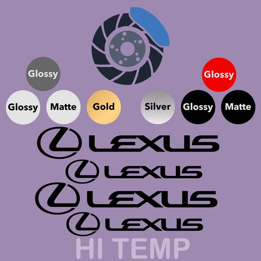 4x Lexus Premium Car Brake Caliper Vinyl Decal Sticker Hi-temp Color - Etsy