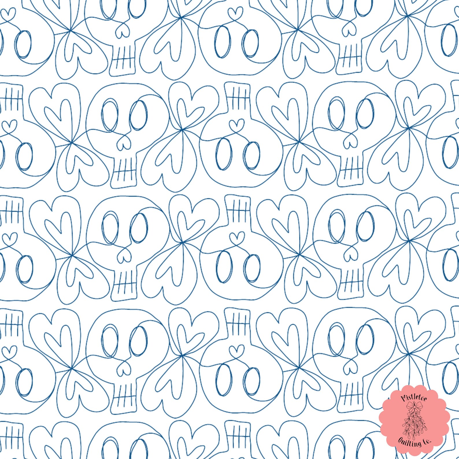 Skele-doodle-dude Digital Edge-to-edge Quilting Pattern for Longarm ...