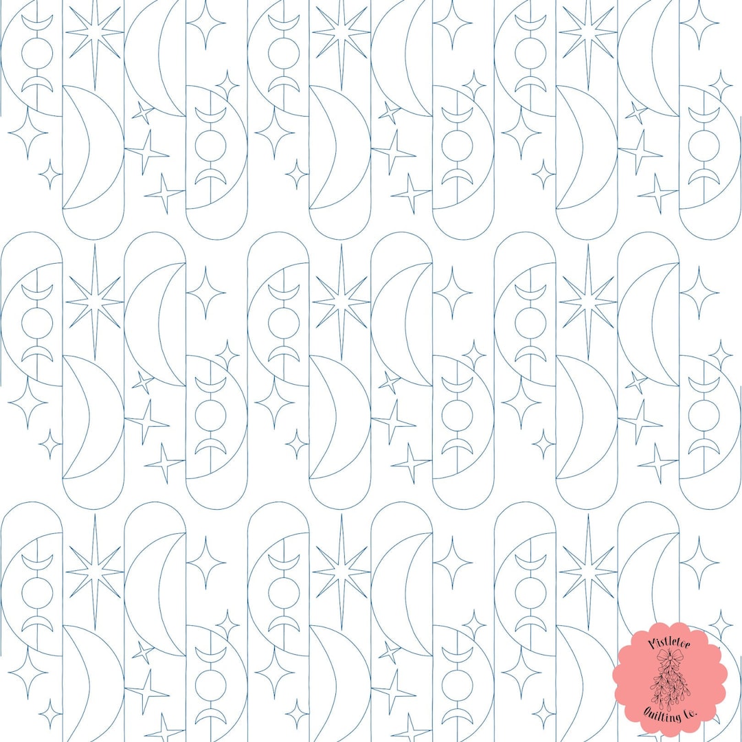 Celestial Sky Digital Edge-to-edge Quilting Pattern for Longarm ...