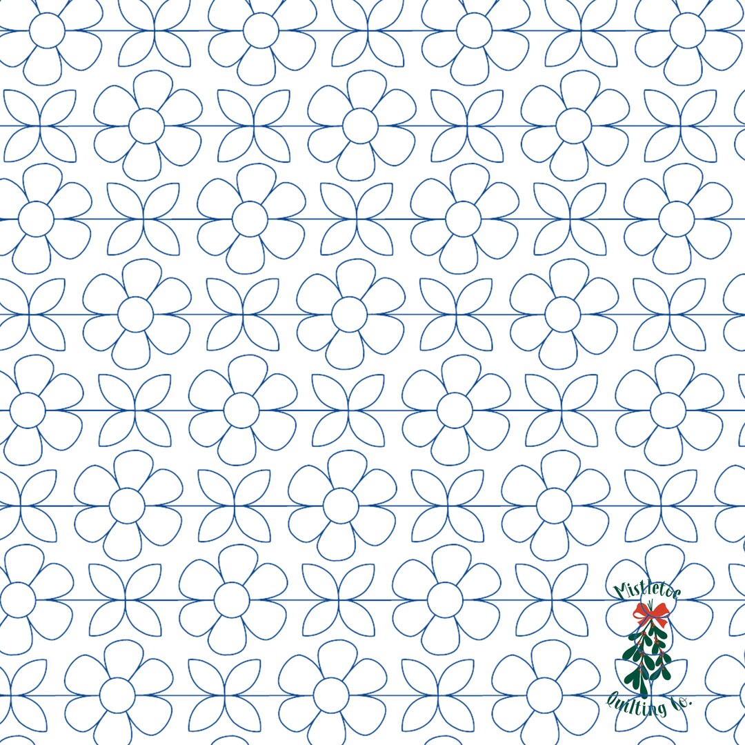 Floral Vine Digital Edge to Edge Quilting Pattern for Longarm Quilting ...