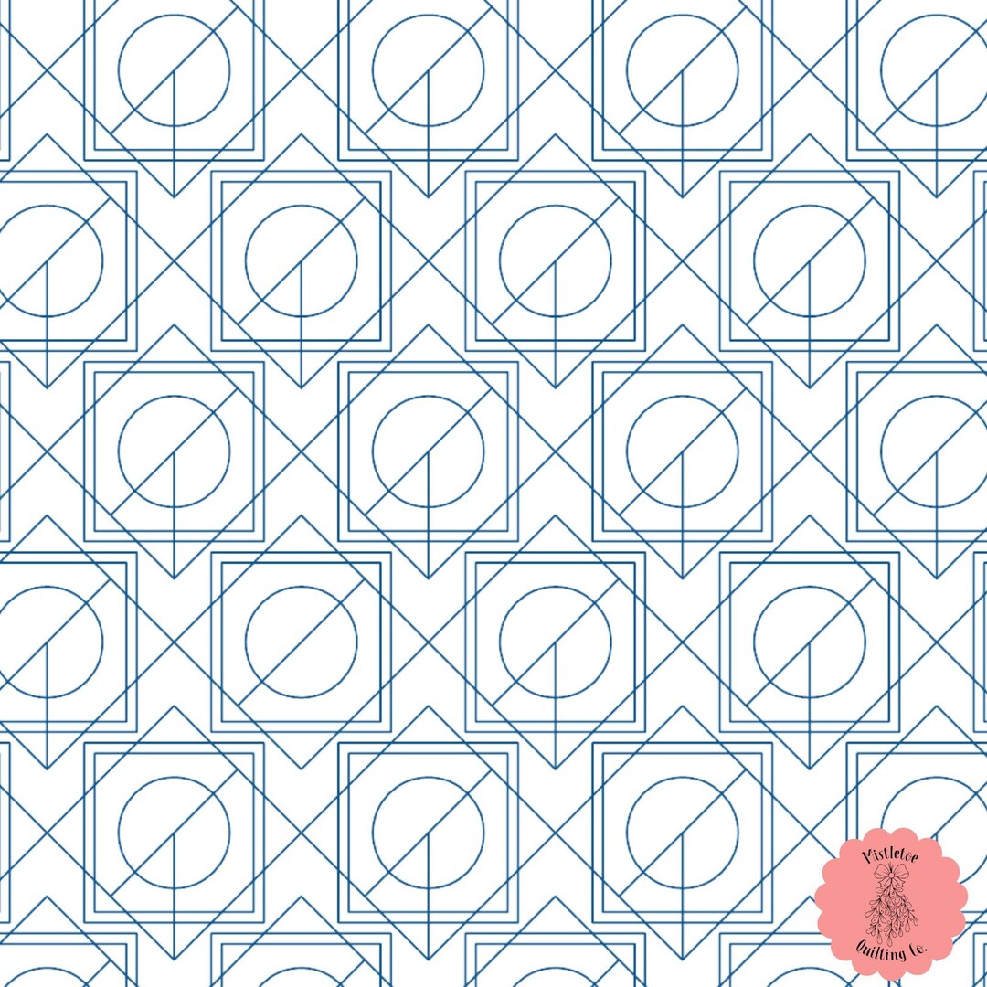 Pocket Watch Digital Edge-to-edge Quilting Pattern for Longarm Quilting ...