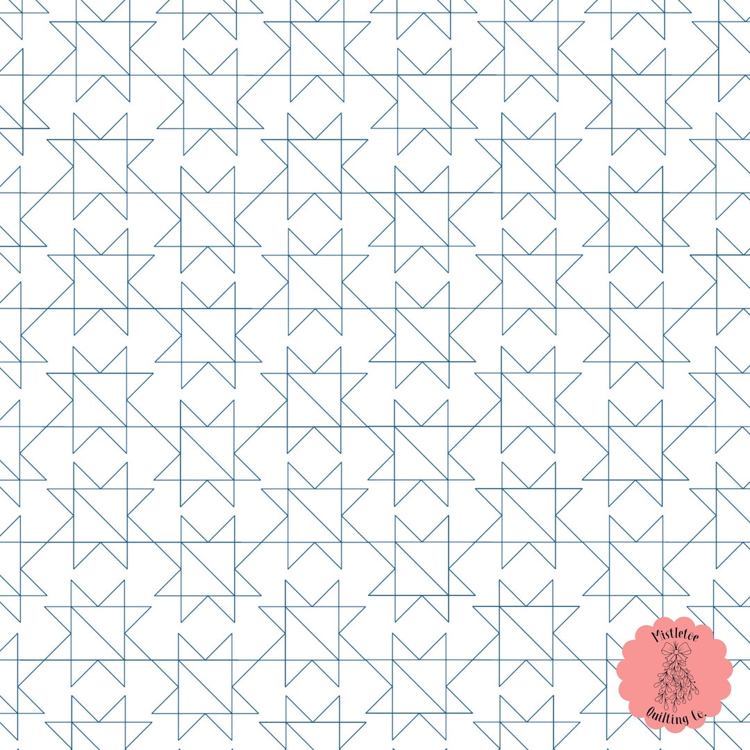 Sliced Star Digital Edge-to-edge Quilting Pattern for Longarm Quilting ...