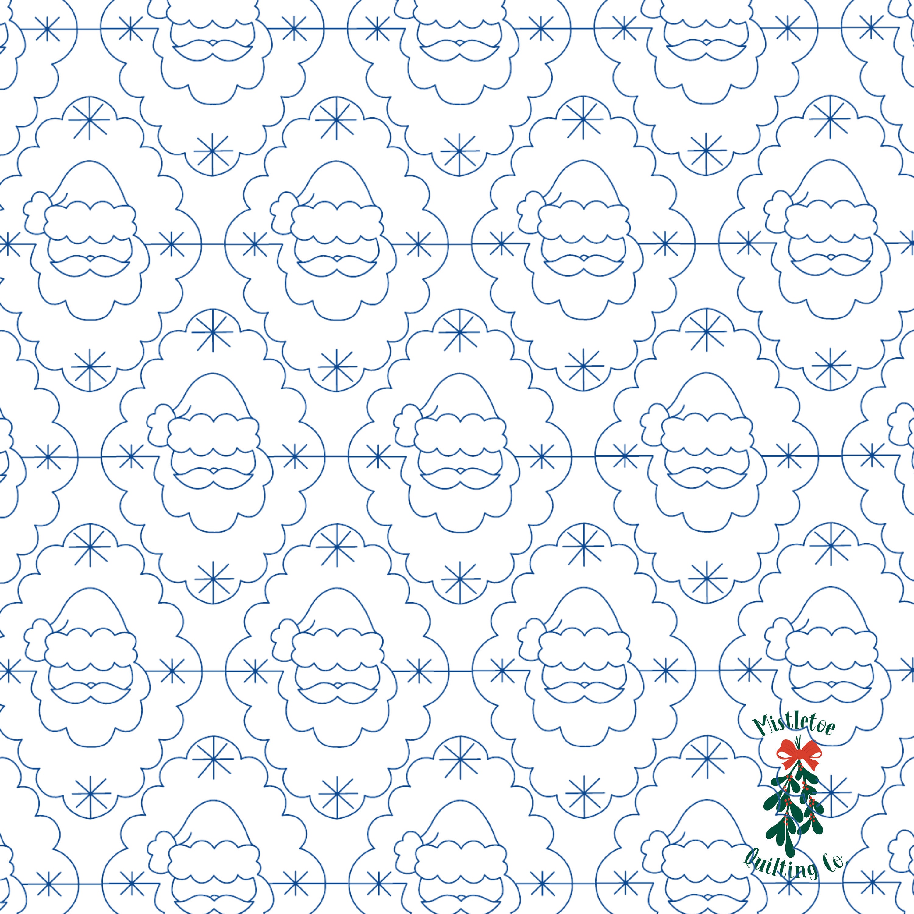 Jolly St. Nick Digital Edge-to-edge Quilting Pattern for Longarm ...