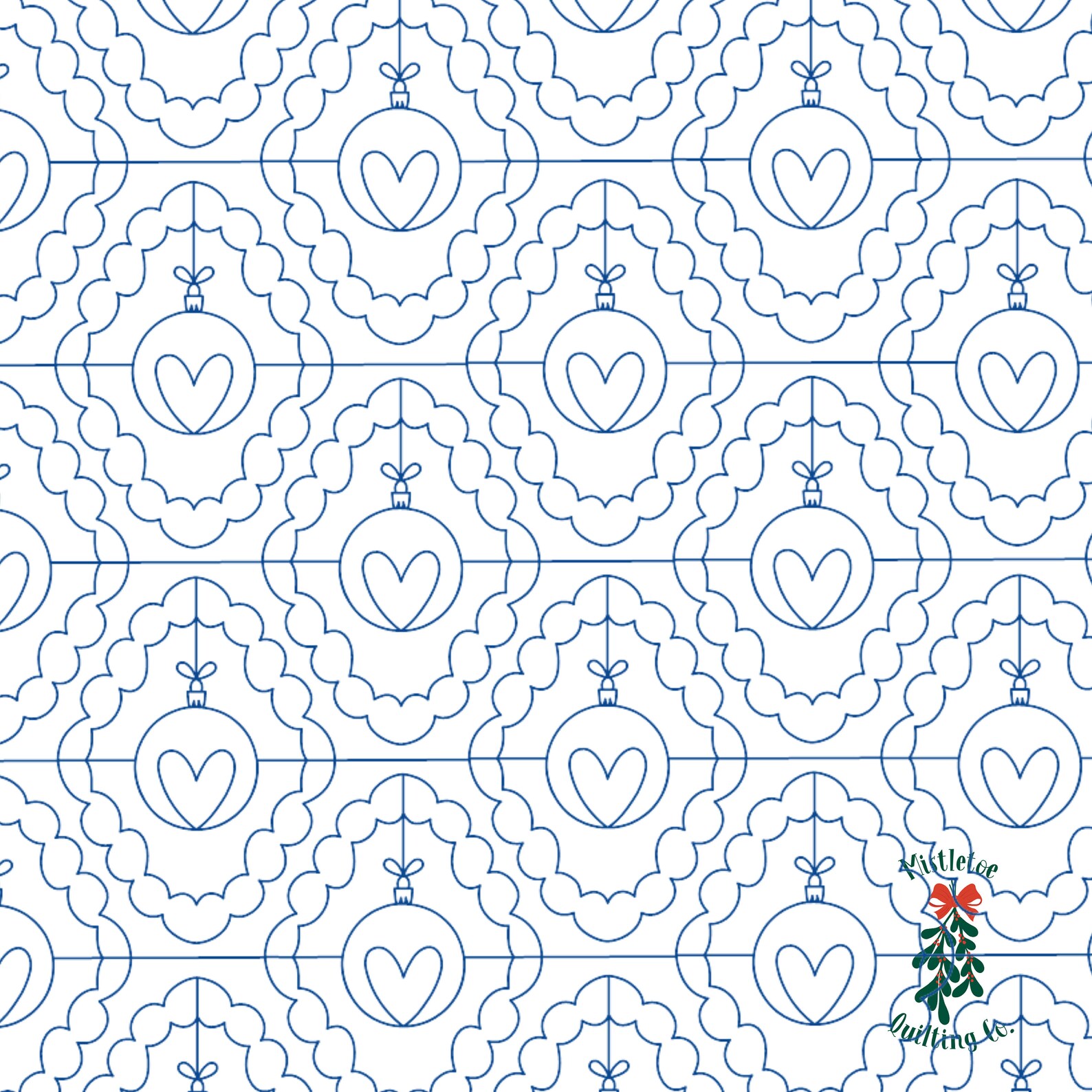 Fluffy Ornament Digital Edge-to-edge Quilting Pattern for Longarm ...