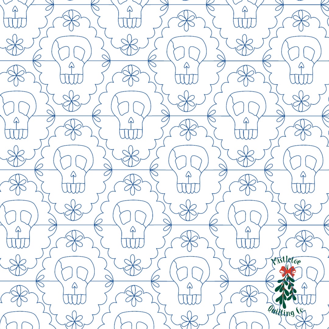 Skully Frame Digital Edge-to-edge Quilting Pattern for Longarm Quilting - Etsy