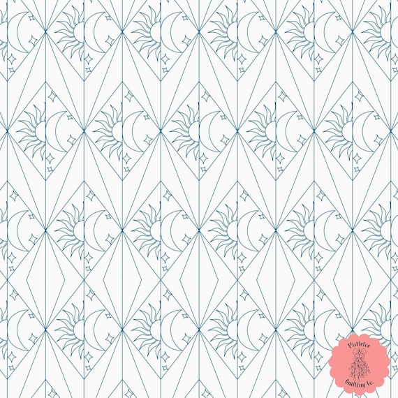 Celestial Digital Edge-to-edge Quilting Pattern for Longarm | Etsy