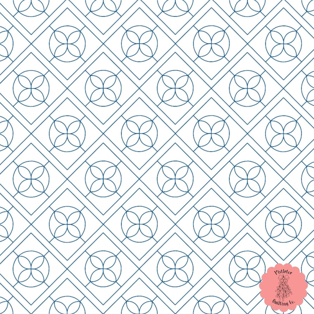 Kitchen Tile 2 - Digital Edge-to-edge Quilting Pattern for Longarm ...