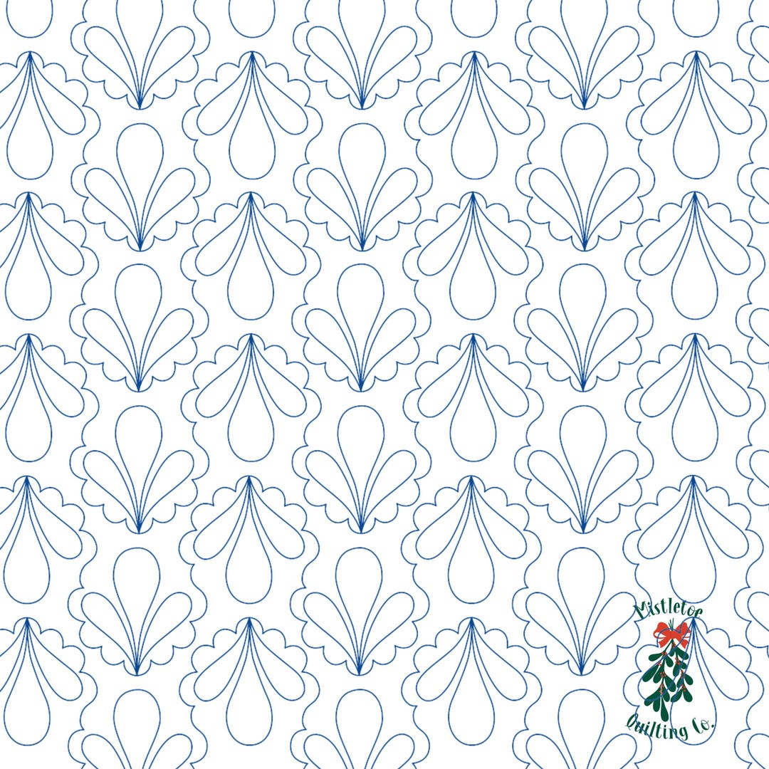 Seashell Digital Edge-to-edge Quilting Pattern for Longarm Quilting - Etsy