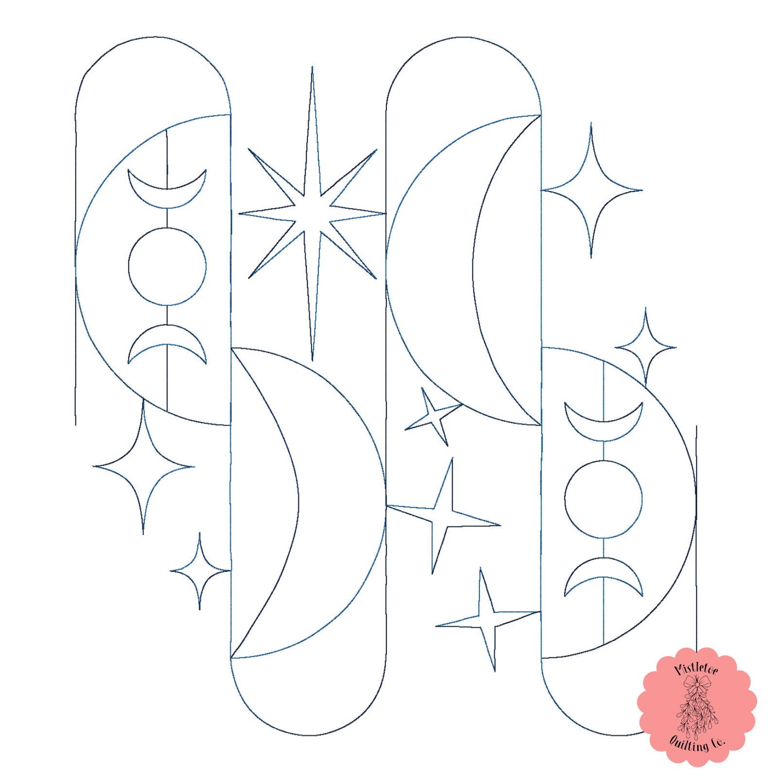 Celestial Sky Digital Edge-to-edge Quilting Pattern for Longarm ...
