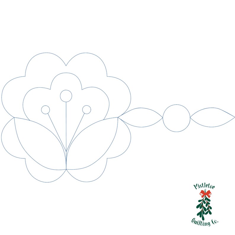 Lacey Flowers #3 Digital Edge-to-edge Quilting Pattern for Longarm ...