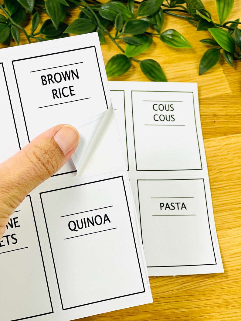 Kitchen Pantry Labels Minimalist Organisation Labels Pack of 8 Simple ...