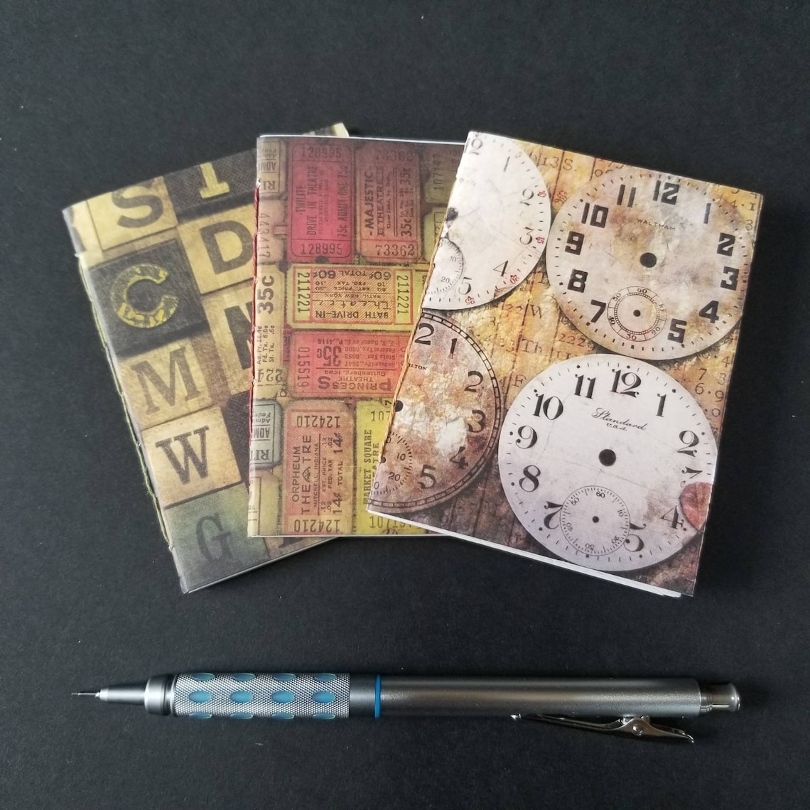 Set of Handbound Jotter Books 3 Designs Blank Notebooks - Etsy