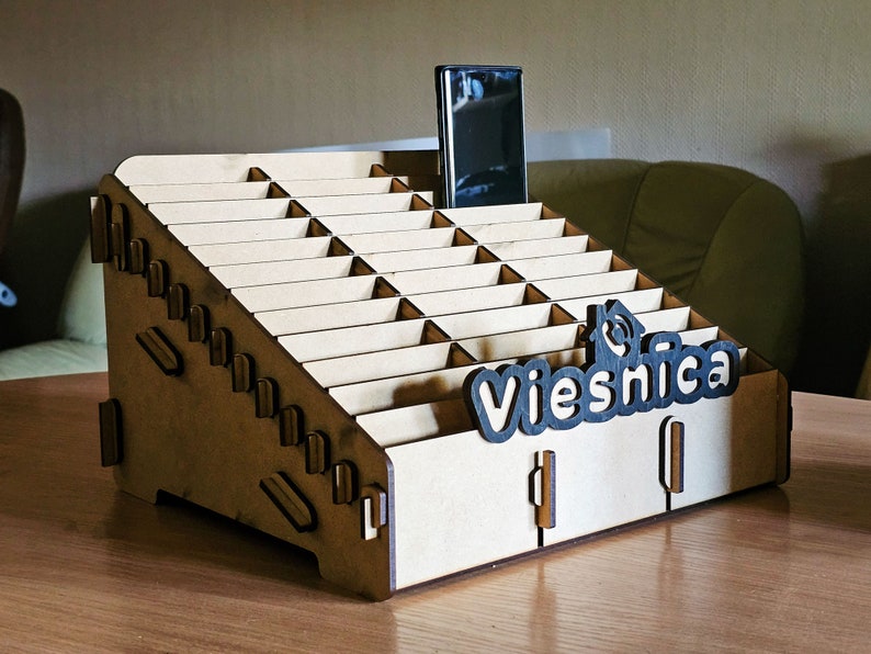 36-grid Wooden Cell Phone Holder Rack With or Without Personalized Logo ...