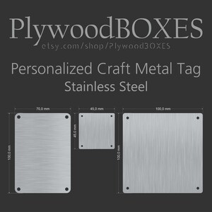 Personalized Craft Metal Tag | Custom Engraving | Stainless Steel ...