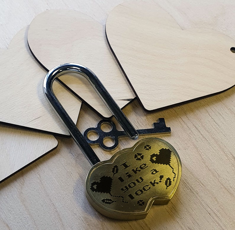 Candado de amor de latón personalizado / Forma de corazón / Candado de ...