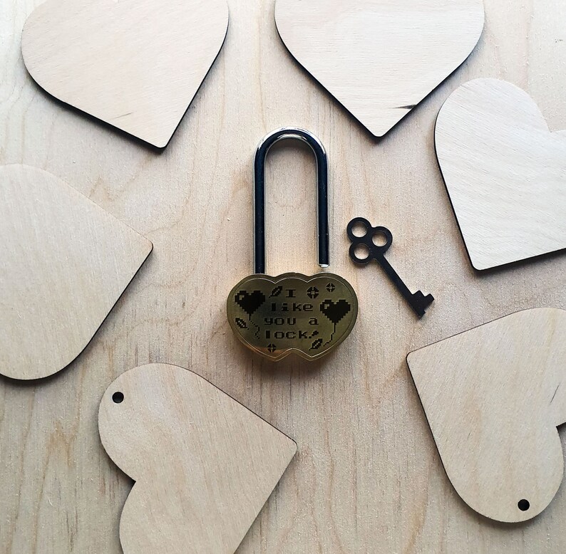 Candado de amor de latón personalizado / Forma de corazón / Candado de ...