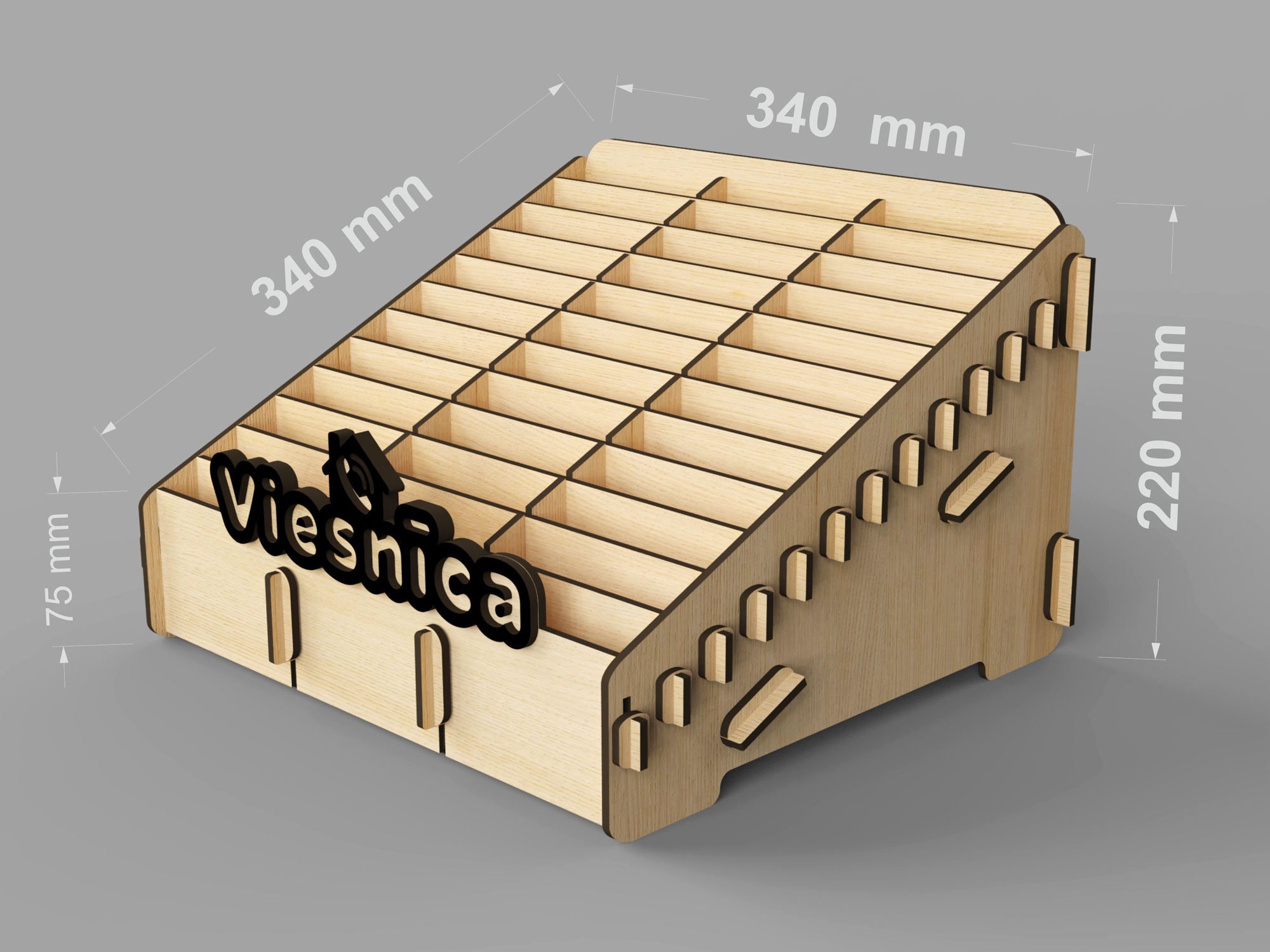 36-grid Wooden Cell Phone Holder Rack With or Without Personalized Logo ...