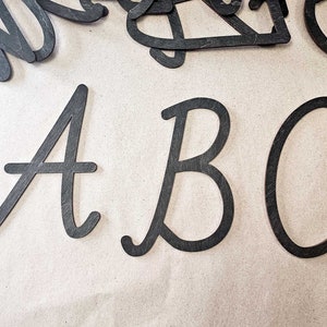 Latvian Alphabet Letters | Wooden Cutout Letters | Cursive | Black ...