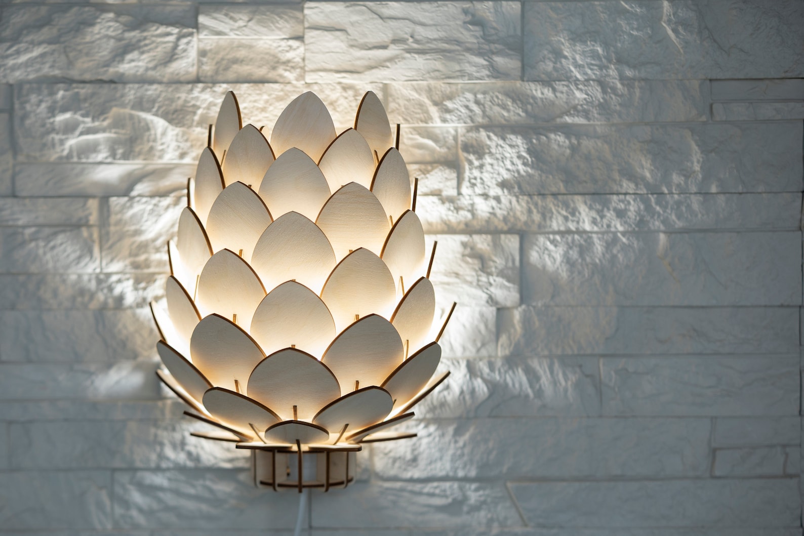 Template for Laser Cut Wooden Lampshade | Wall Lamp Vector File | DXF ...