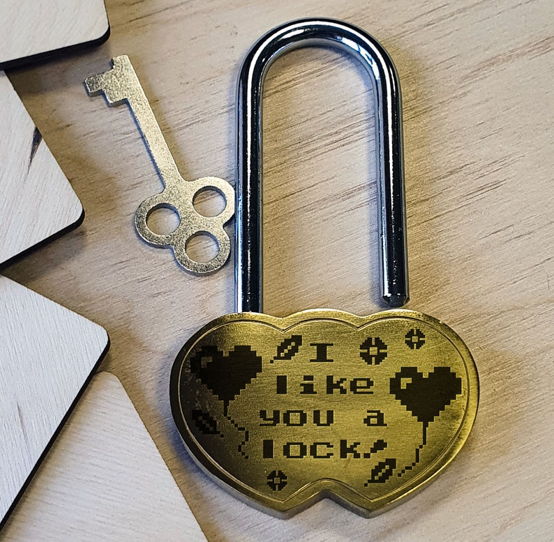 Candado de amor de latón personalizado / Forma de corazón / Candado de ...