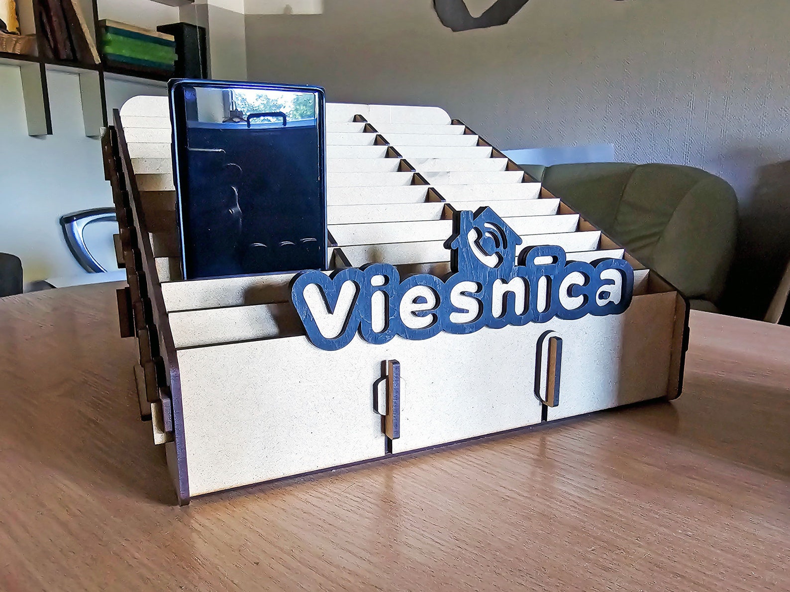 36-grid Wooden Cell Phone Holder Rack With or Without Personalized Logo ...