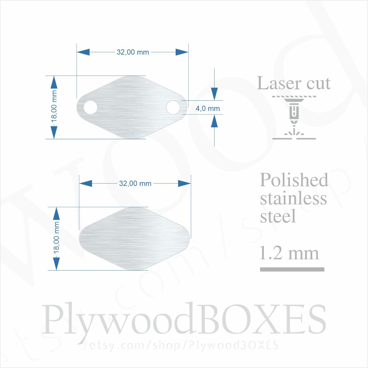 Personalized Craft Metal Mini Tag | Custom Engraving | Stainless Steel ...