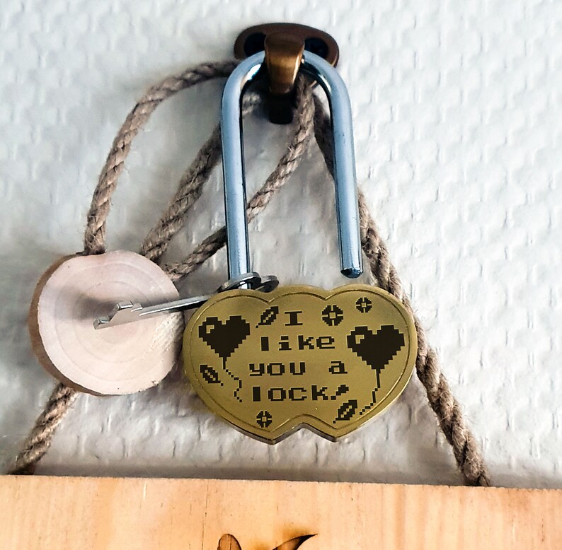 Candado de amor de latón personalizado / Forma de corazón / Candado de ...