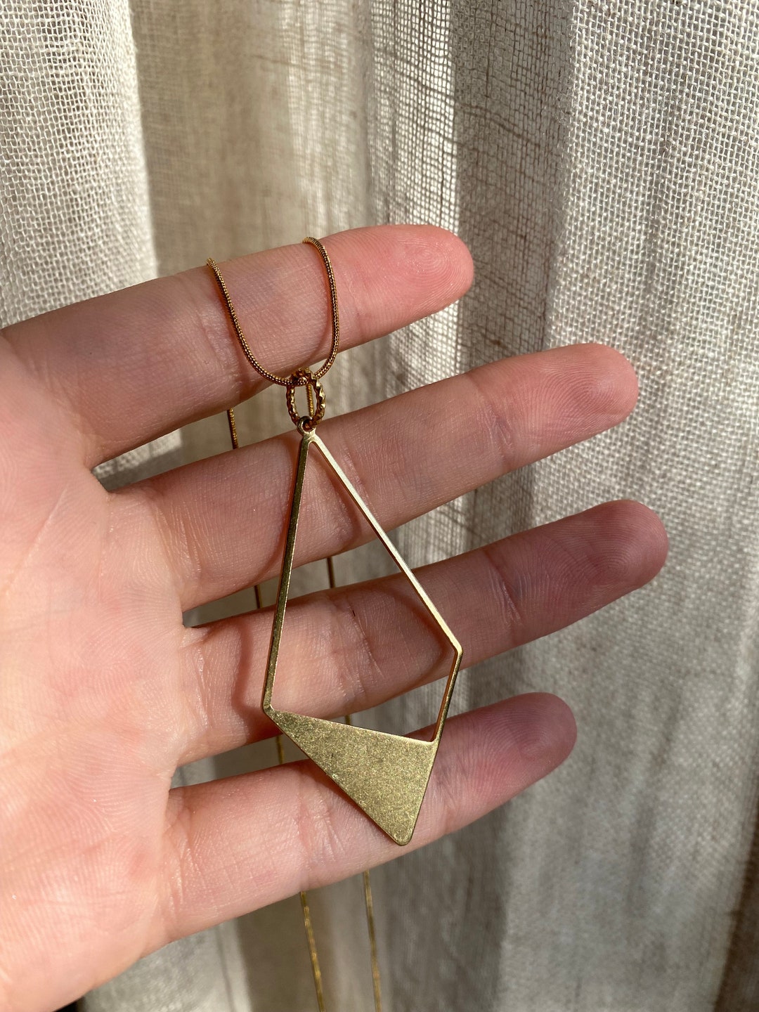 Boho Gold Macrame Ethnic Tribal Necklace Jewelry Antique Vintage Kuchi ...