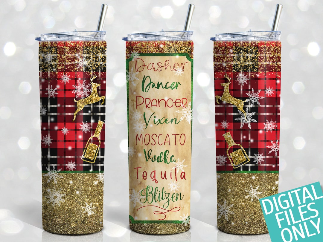 Christmas Tumbler Design, Sublimation Skinny Tumbler Wrap, Buffalo ...