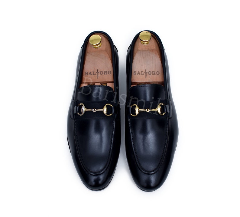 Handmade Black Leather Horse Bit Loafers: Men's Formal Loafer Shoes - Etsy