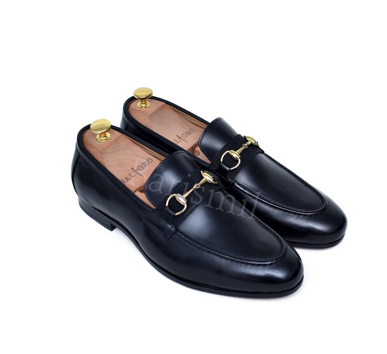 Handmade Black Leather Horse Bit Loafers: Men's Formal Loafer Shoes - Etsy