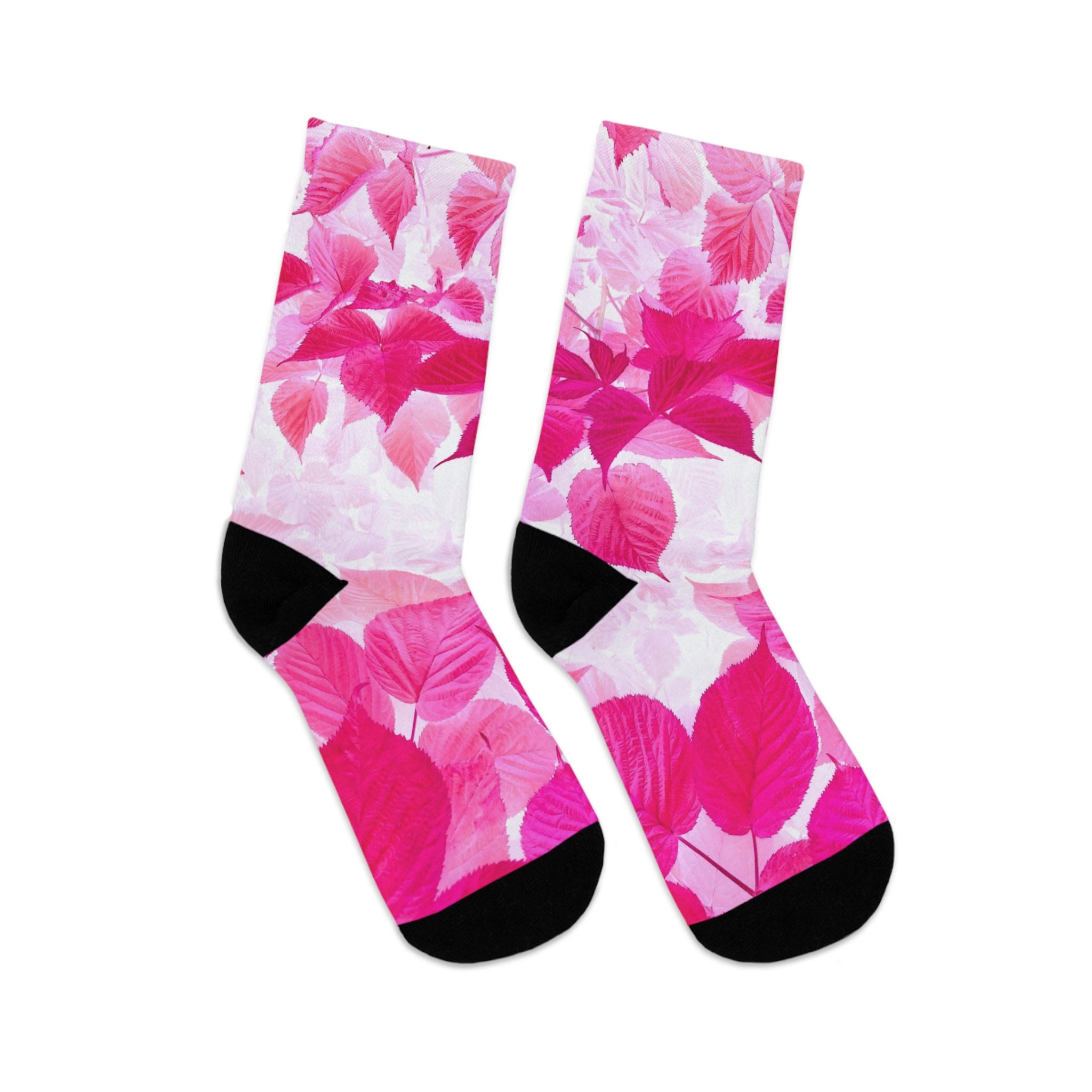 Men Floral Socks Pink Socks Floral Print Socks Recycled - Etsy