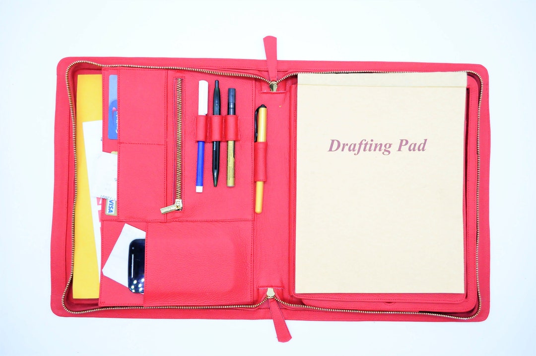 Leather Notepad Portfolio Leather Business Folio Leather iPad Case ...