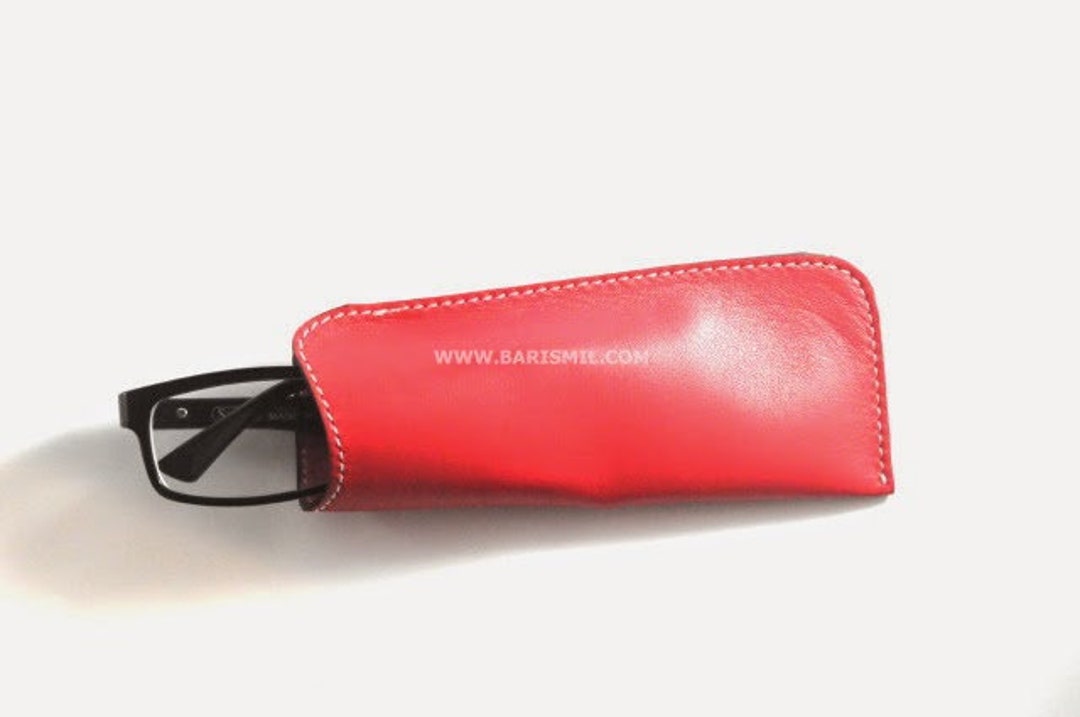 Leather Reading Glasses Case Leather Eyeglasses Case Eyeglass ...